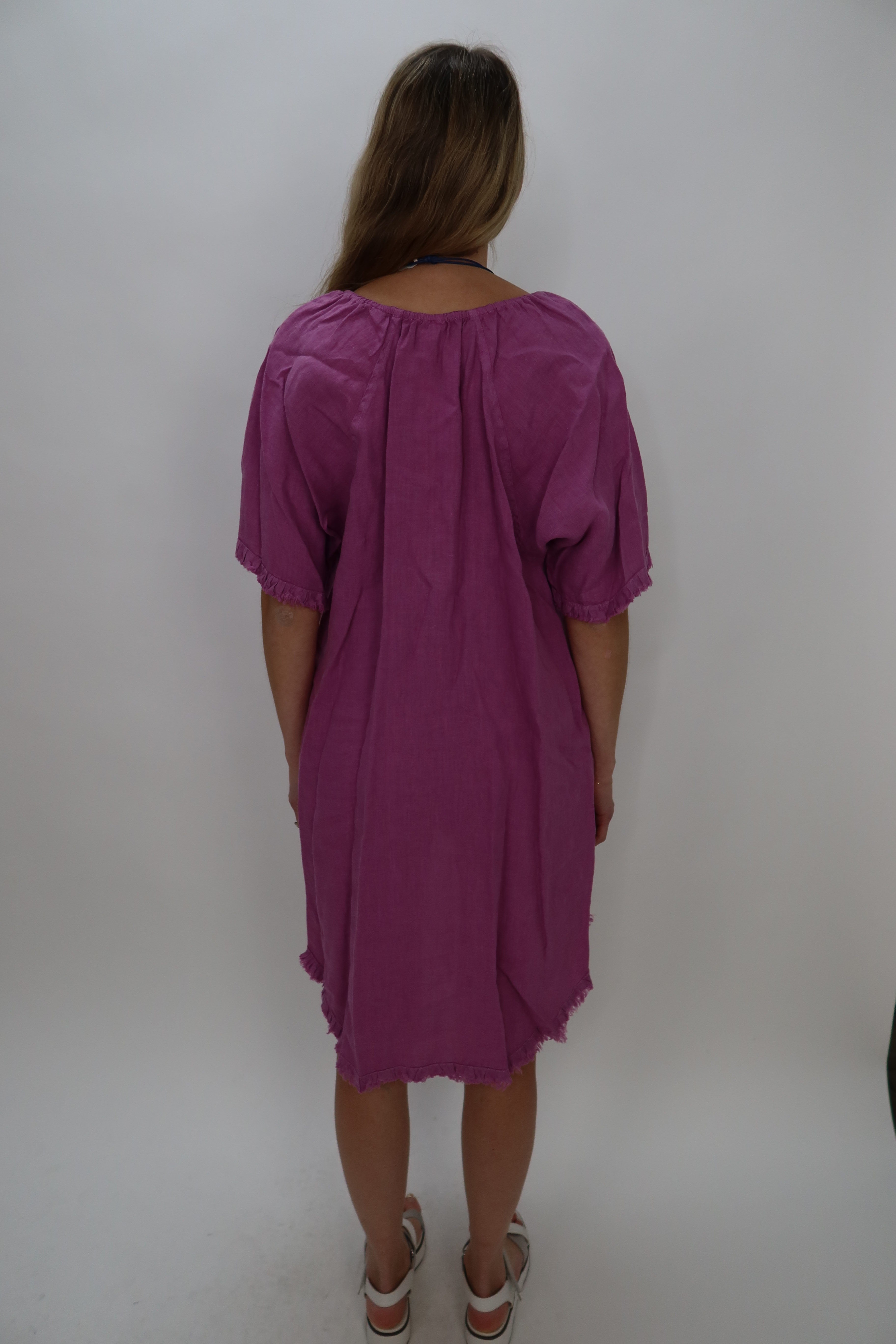 Orchid Cotton Linen Two Pocket Dress – Twist Boutique