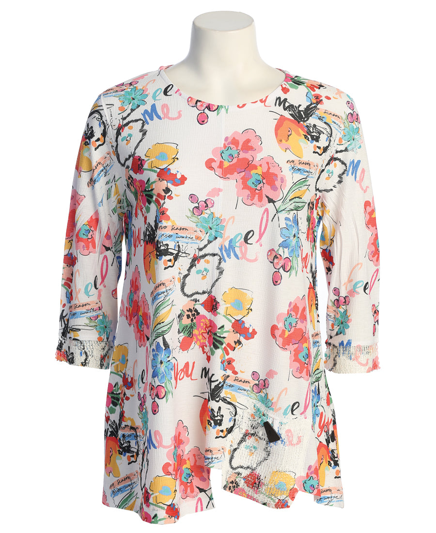 Eva Bulgari Tunic With Mesh Contrast And Pocket – Twist Boutique